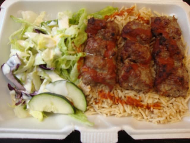 TODAY'S LUNCH: KOOBIDEH KABAB FROM KABAB EXPRESS (SAY THAT 3 TIMES FAST ...